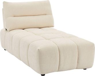 Vente-Unique Vente-unique - M&eacute;ridienne dossier avance-recule en tissu textur&eacute; beige apoliu