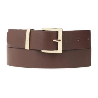 Kazar Klassischer dunkelbrauner G&uuml;rtel mit goldener Schnalle - - Accessories - Damen - Braun - 80 CM