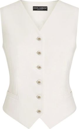 Dolce & Gabbana gilet en peau de mouton retourn&eacute;e - Blanc