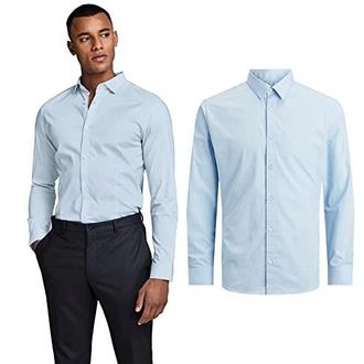 Jack & Jones Jack & Jones Chemise Jjjoe Ls Uni pour Homme, Cachemire - Bleu, S