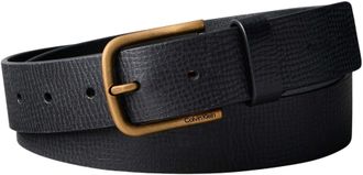 Calvin Klein Herren Round Buckle 35mm Fixed Lv04d7069g G&uuml;rtel, Black (Black/Antique Brass), 110 cm