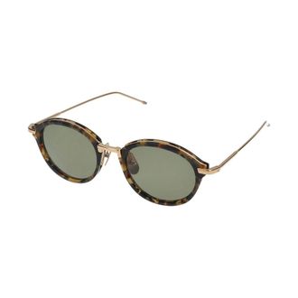 Thom Browne unisex, Accessoires, Brun, Taille: 49 MM Lunettes de soleil rondes en ac&eacute;tate et titane