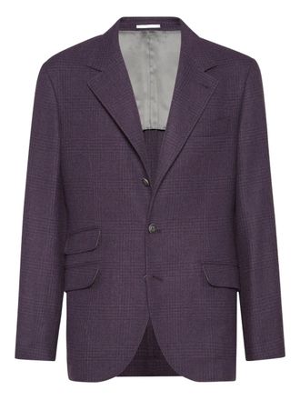 Brunello Cucinelli blazer à simple boutonnage - Violet