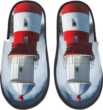 Generic Pantoufles Phare Circulaire Antid&eacute;rapant Fourrure Pantoufles Lavables Chaussons Pour Int&eacute;rieur Invit&eacute; Chambre M