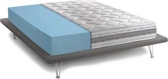 Talamo Italia Einzelmatratze Sophie, herausnehmbare Matratze aus Memory-Schaum und Wasserschaum, 100 % Made in Italy, milbenhemmend und hypoallergen, 80 x 200 x 21 