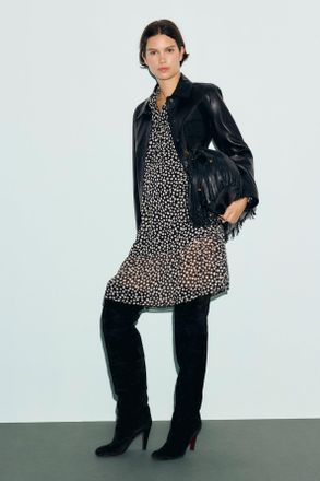 Gerard Darel Robe courte imprim&eacute; bicolore - CELEST - Noir