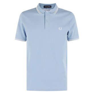 Comme Des Gar&ccedil;ons Himmelblaues Poloshirt mit Slogan-Print - - Tops - Herren - Blau - M