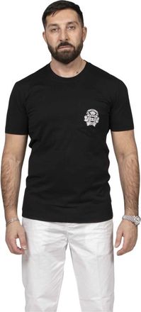 Dolce & Gabbana Homme, Tops, Noir, Taille: XL T-Shirt M/Corta Giro