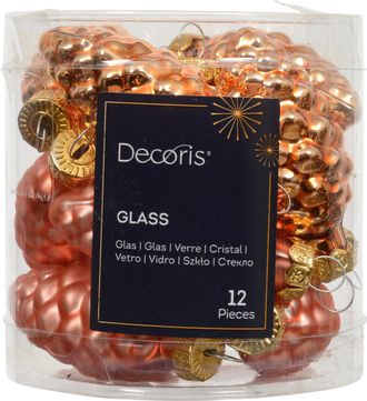 Kaemingk Christbaumschmuck Zapfen Glas 6cm x 12 St&uuml;ck Christbaumkugeln Weihnachtsbaumkugeln f&uuml;r Weihnachten - Christbaumschmuck & Weihnachtsbaumschmuck - Warmo