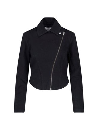 Alaia Black Denim Biker Jacket