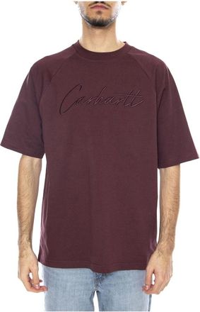 Carhartt Work in Progress Homme, Tops, Rouge, Taille: M Schooling T-Shirt
