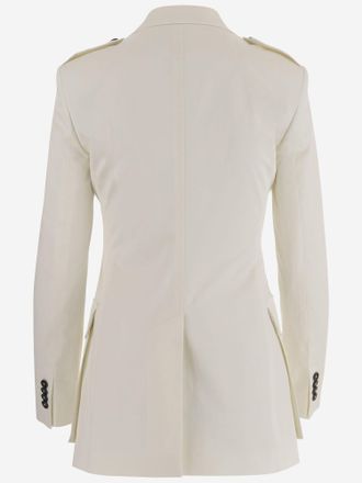 Tagliatore Womens Jacket Stretch Cotton White