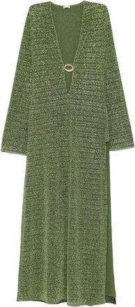 Os&eacute;ree Femme, Robes, Vert, Taille: 38 FR Robe Maxi &agrave; Anneau et Col en V