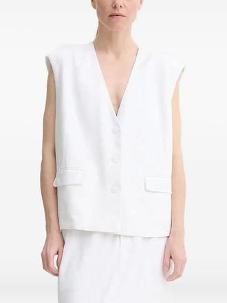 Gestuz Weste mit Knopfverschluss - Weiß