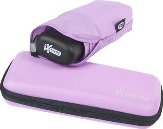 iX-brella Super-Mini-Taschenschirm - winziger Regenschirm im Etui - hell-lila