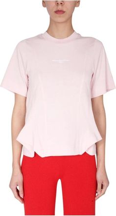 Stella McCartney Femme, Tops, Rose, Taille: 34 FR Logo Detail Peplum T-Shirt