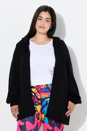 Angel Of Style Strickjacke Kapuzen-Strickjacke Straight Fit Ballon-Langarm