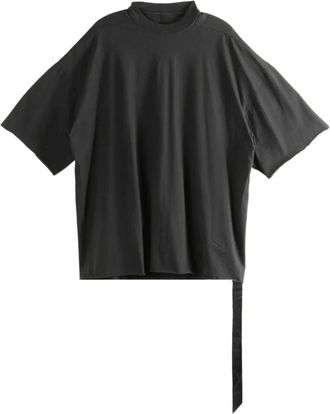 Rick Owens Homme, Tops, Noir, Taille: ONE Size T-shirt &agrave; manches courtes et col rond