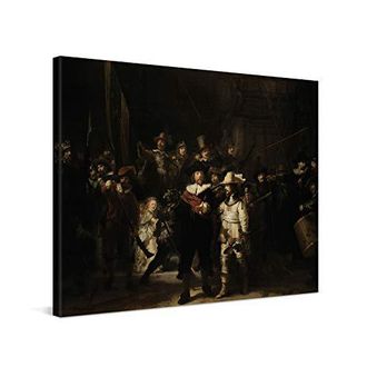 Picanova Rembrandt - La Ronde de nuit 80x60cm - Photo sur Toile - Impression sur Toile Haut de Gamme - Image sur Toile pour Décoration Murale Moderne - La Coll