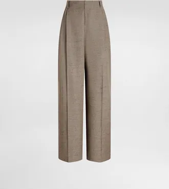 Dolce & Gabbana Tweed-effect Linen And Viscose Trousers - Frau Hosen Und Shorts Beige 46