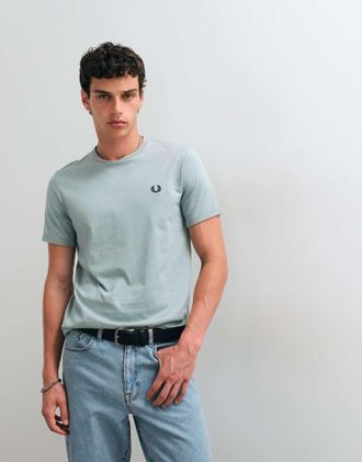 Fred Perry T-shirt &agrave; bords contrastants - Bleu p&acirc;le