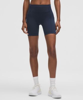 lululemon Swift Speed Shorts mit hohem Bund für Frauen - 15 cm - Größe 0 in Club Blue