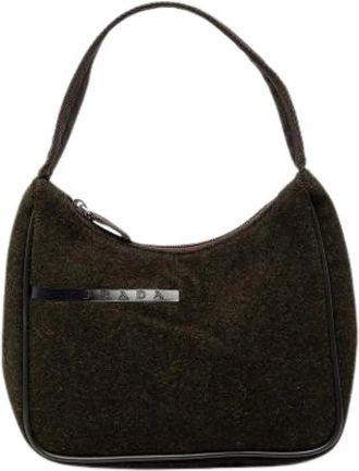 Prada Sac bandouli&egrave;re en laine Pre-owned - Femme - Pre-owned - Brun - Taille: ONE Size