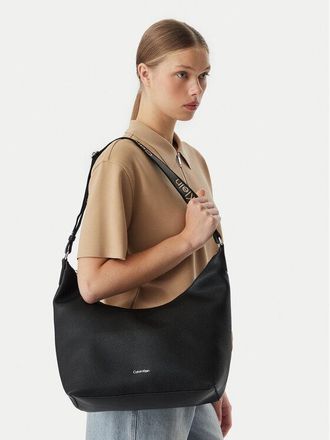 Calvin Klein Handtasche Webbing Strap Md Shoulder Bag LV04F3891G Schwarz