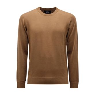 Alpha Studio Merinowollpullover Slim Basic - - Knitwear - Herren - Braun - L