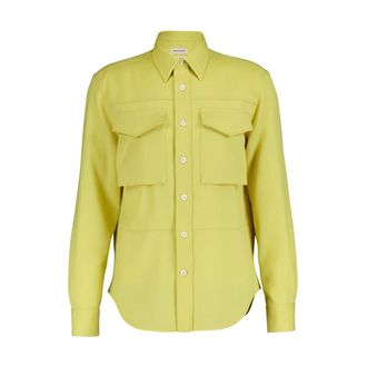 Alexander McQueen Gelbes Wollmilit&auml;rhemd - - Shirts - Herren - Gelb - XL
