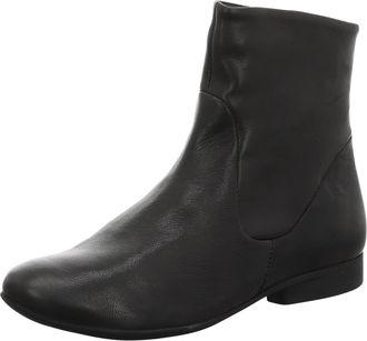 Think Damen GUAD2 Leder gefütterte nachhaltige Stiefelette, Schwarz, 38.5 EU