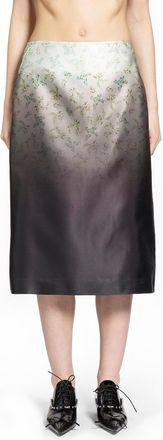 Jil Sander Silk Printed Skirt