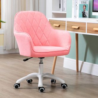 Generic Ergonomischer B&uuml;rodrehstuhl Mit Mittlerer R&uuml;ckenlehne - H&ouml;henverstellbarer Schreibtischstuhl Mit Lordosenst&uuml;tze Und Leinenpolsterung for Zuhause Oder 