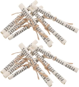 Lurrose 12 Stück Teiliges Judaica Mezuzah Heiligen Biblischen Türrollen Religiöse Jüdische Türornamente aus Robustem Material Hebräische Segensschriften für H