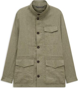 Bugatti Sommerliche Leinenjacke in Fieldjacket-Optik in