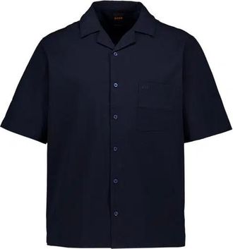 Boss Orange by Hugo Boss BOSS Orange Herren Kurzarmhemd blau