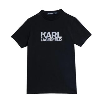 Karl Lagerfeld Logo T-Shirt - - Tops - Herren - Schwarzk - 2XL