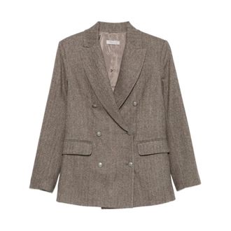Antonelli Femme, Vestes, Brun, Taille: 38 FR Eriste Blazer