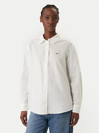 Tommy Jeans Hemd DW0DW22209 Wei&szlig; Relaxed Fit