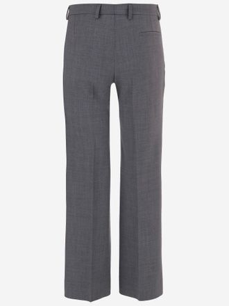 Darkpark Womens Trousers Colin Stretch Wool Grey Polyester