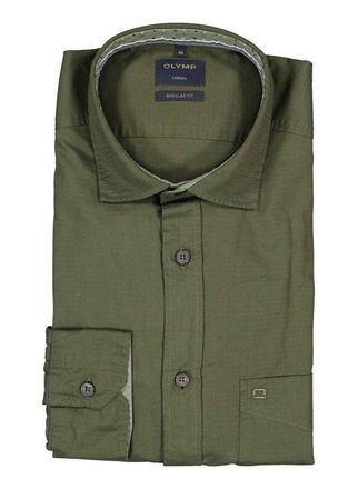 Olymp Herren Hemd grün Baumwolle