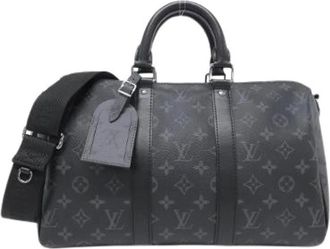 Louis Vuitton unisex, Pre-owned, Noir, Taille: ONE Size Pre-owned Keepall Bandouliere Boston bag