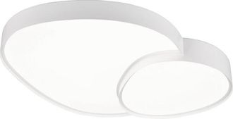 Trio Leuchten Neuwertig] Trio Lighting Led Deckenleuchte Rise Weiß 77 x 63 Cm Cct Dimmbar Deckenlampe B-Ware