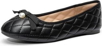 Dream Pairs Chaussures de ballet d&eacute;contract&eacute;es &agrave; bout pointu pour femme - Chaussures plates souples &agrave; enfiler, Noir, 38.5 EU