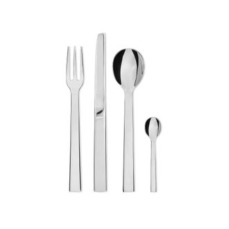 Alessi Santiago DC05S24 - Design Besteck-set aus Edelstahl, poliert, 24-teilig, Silber
