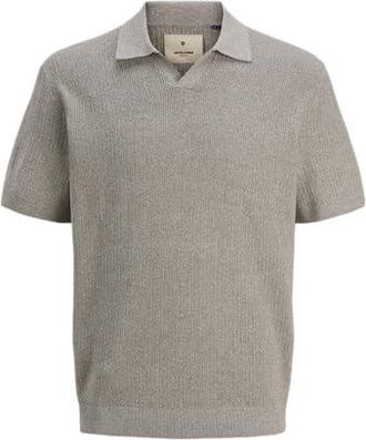 Jack & Jones Jprbluwilbert Knit Split Neck, Taupe, M Hommes