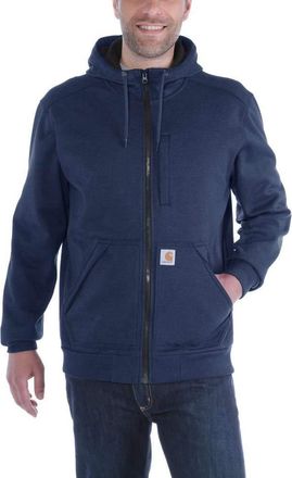 Carhartt Work in Progress Herren Wind Fighter mittelschweres Full-Zip Sweatshirt, Marineblau, XS