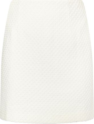Faina Boucl&eacute;-Minirock Damen Wollwei&szlig;