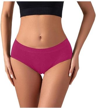 Generic Culotte sans Couture Femme Culotte Femme sans Couture Culotte Femme De Classique Grande Taille Couleur Unie Brillante Douce Taille Moyenne pour Confor