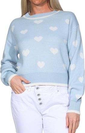 Jacqueline de Yong JdY Damen Jdyromance L/S Jacq. Pullover KNT Noos, Celestial Blue, S